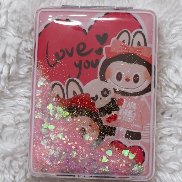 Accessories | Rare Labubu Love You Glitter Compact Mirror Limited ...